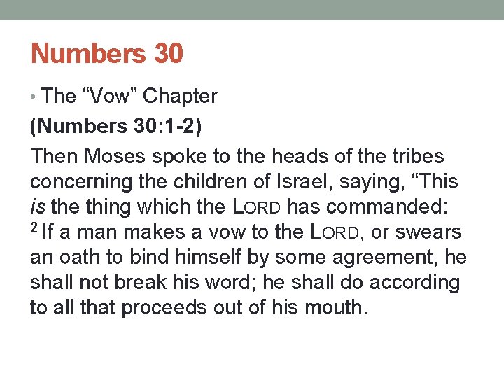 SWEAR AN OATH What Saith the Scriptures February