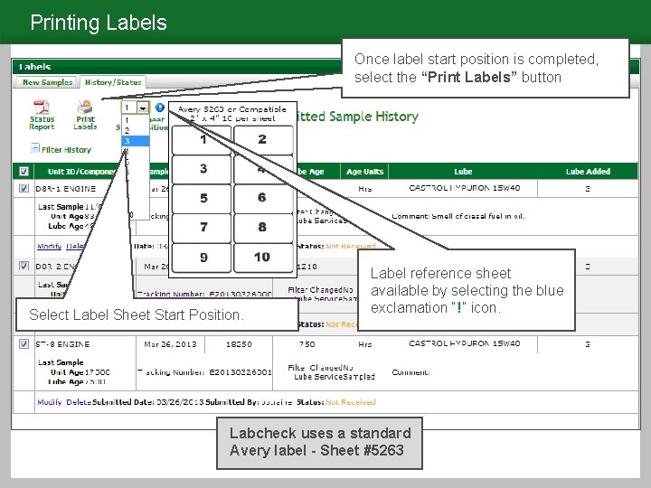 Labcheck Next Generation Quick Start Guide Label Printing