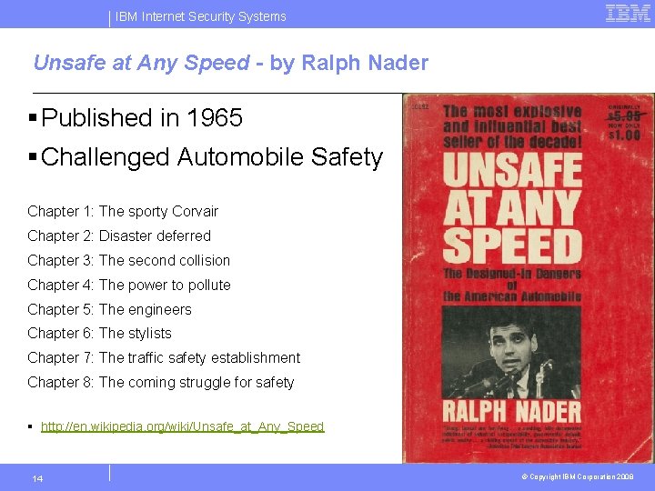 IBM Internet Security Systems Unsafe at Any Speed