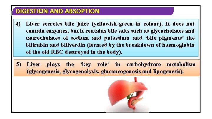 DIGESTION AND ABSOPTION UNITI A DIGESTION AND ABSORPTION