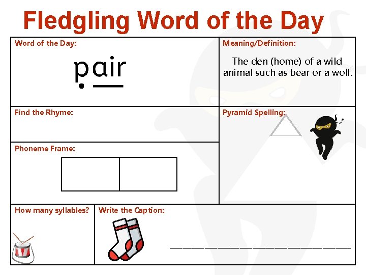 EYFS WORD OF THE DAY Sample The EYFS