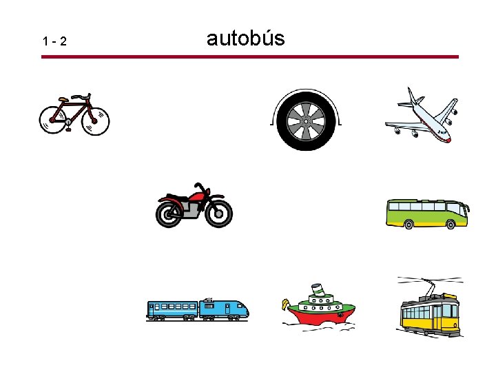 9 letras TRANSPORTES VOCABULARIO BSICO 9 letras coche