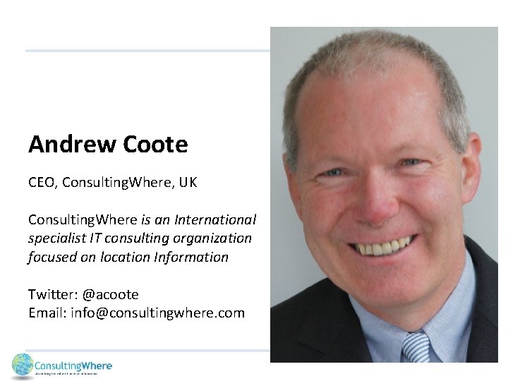 Geomaturity Is your SDI Sustainable Andrew Coote CEO