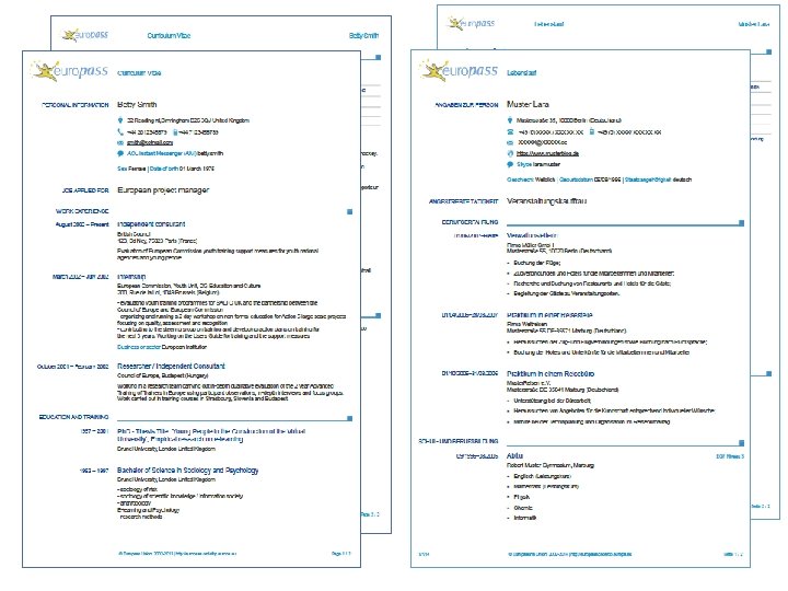 WBL ACCELERATOR TRAINING PROGRAMME Europass CV and CL
