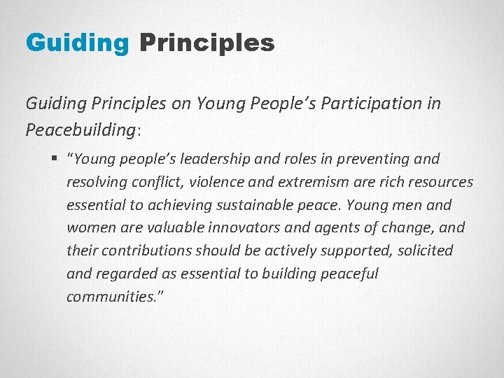 SFCGDRC YOUTH STRATEGY PRESENTATION Context Democratic Republic of