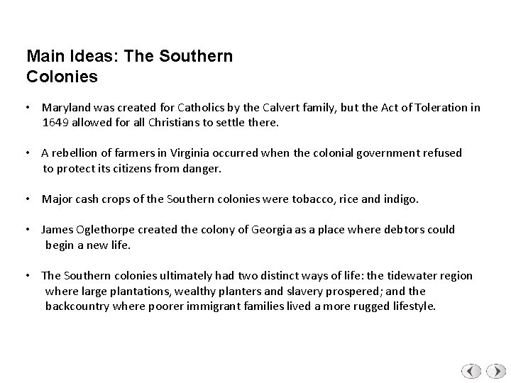 Unit 2 The 13 Colonies Part 3 The