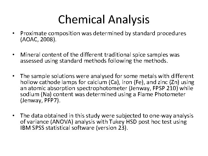 DETERMINATION OF PROXIMATE AND MINERAL COMPOSITION OF THREE