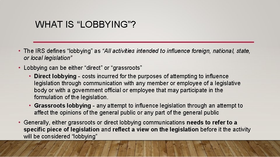 KNOWLEDGE NUGGET 7 LOBBYING BY COMMUNITY FOUNDATIONS WHAT