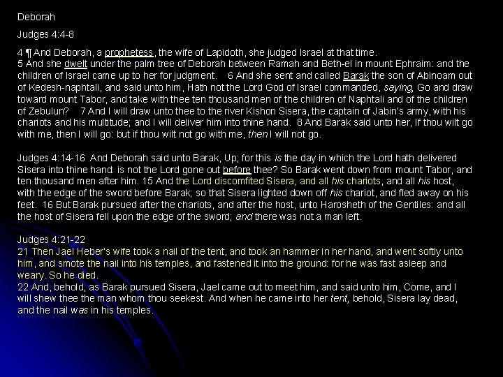 Lesson 19 The Book of Judges In Those