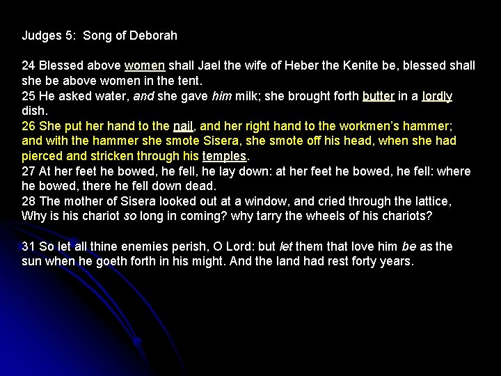 Lesson 19 The Book of Judges In Those