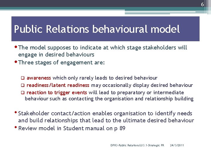 Public Relations PURE 311 Learning Unit 3 1
