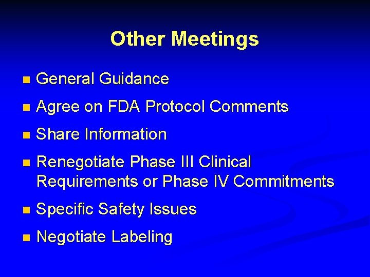 Strategies for Preparing for Meetings with FDA Susan