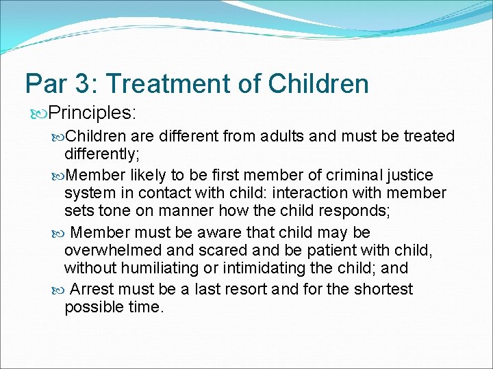 Presentation on the National Instruction on Children in