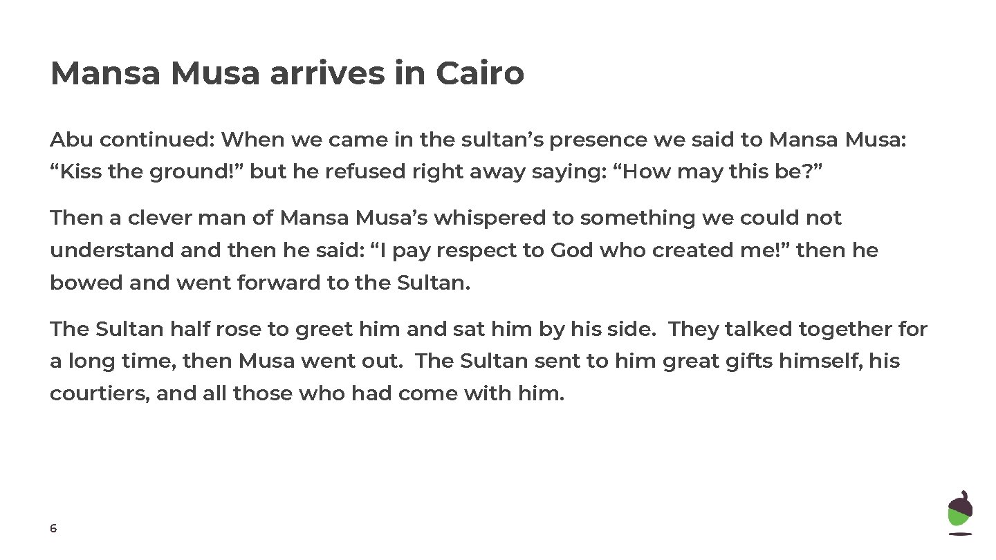 Mansa Musa Travels to Mecca History Lesson 2