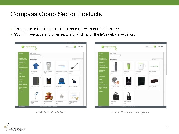 USER GUIDE INSTRUCTIONS Compass Group Store UPDATED WEB
