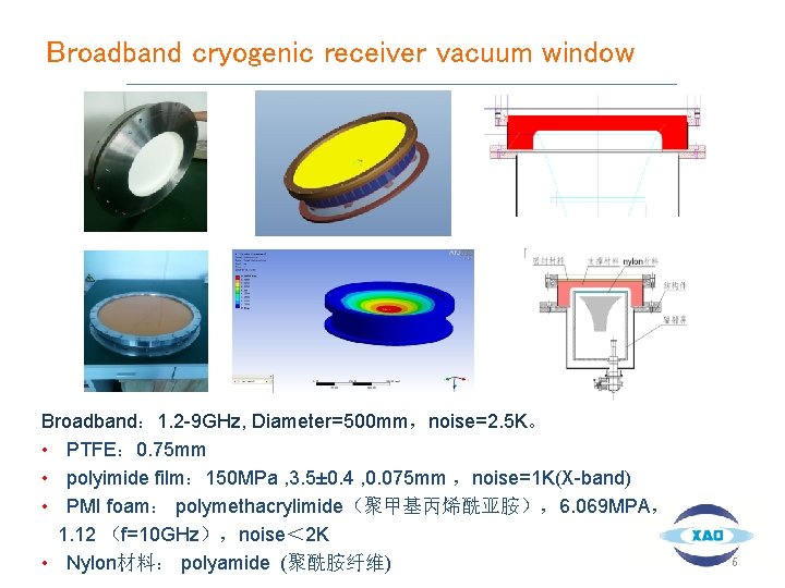 The research on vacuum window of cryogenic receiver