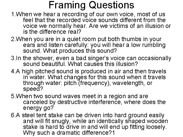 Day 1 5 9 11 Topic Waves Objective