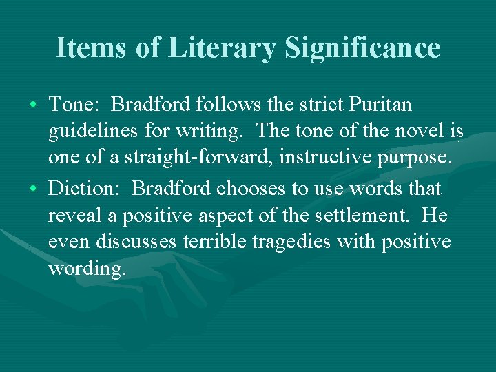 William Bradford Shannon Monroe 10 th grade English