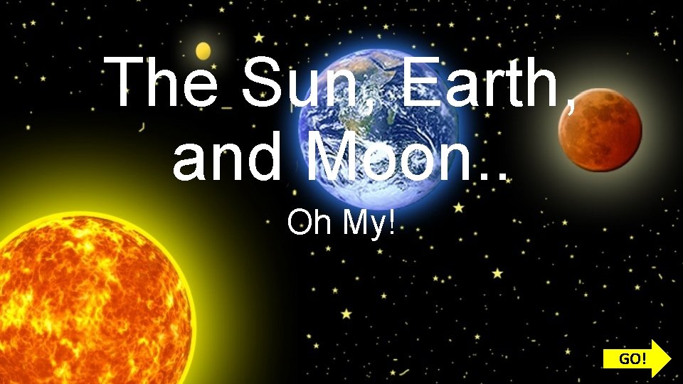 The Sun Earth and Moon Oh My GO