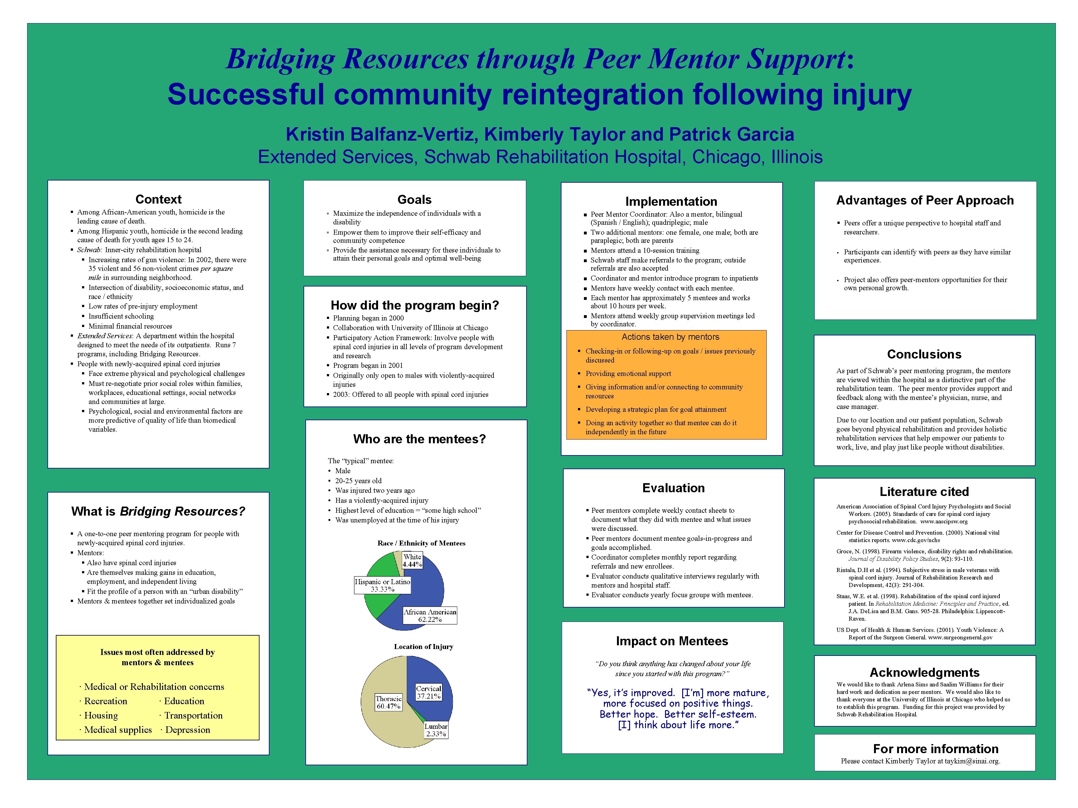 Bridging Resources through Peer Mentor Support Successful community