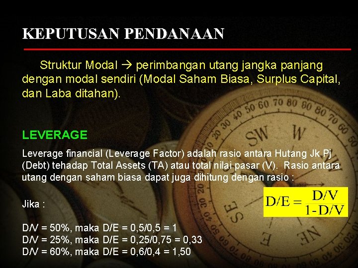 KEPUTUSAN PENDANAAN Struktur Modal perimbangan utang jangka panjang