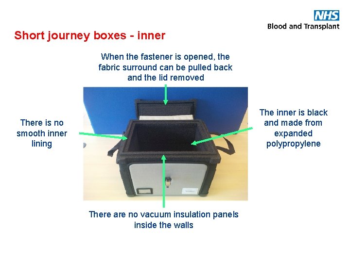 NHSBT Transport Boxes Long Journey Medium and Small