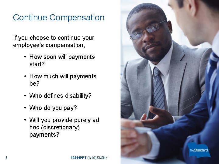 About Salary Continuation Plans Presentation for Employers Topics