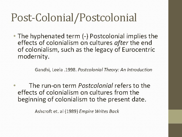 A Woefully Brief and Limited Intro to Post