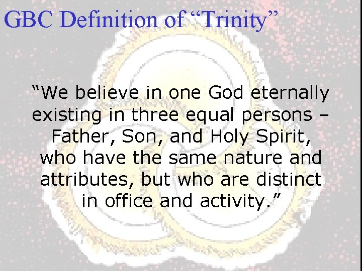God in Three Persons Blessed Trinity The attributes