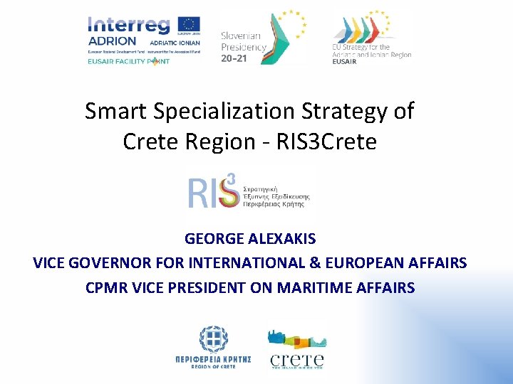 Smart Specialization Strategy of Crete Region RIS 3