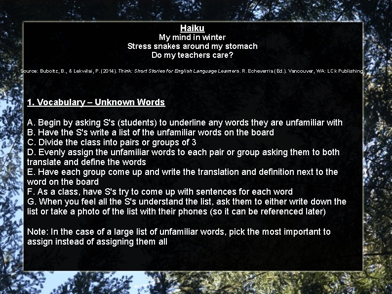 Using Resources Teachers are busy people yet many