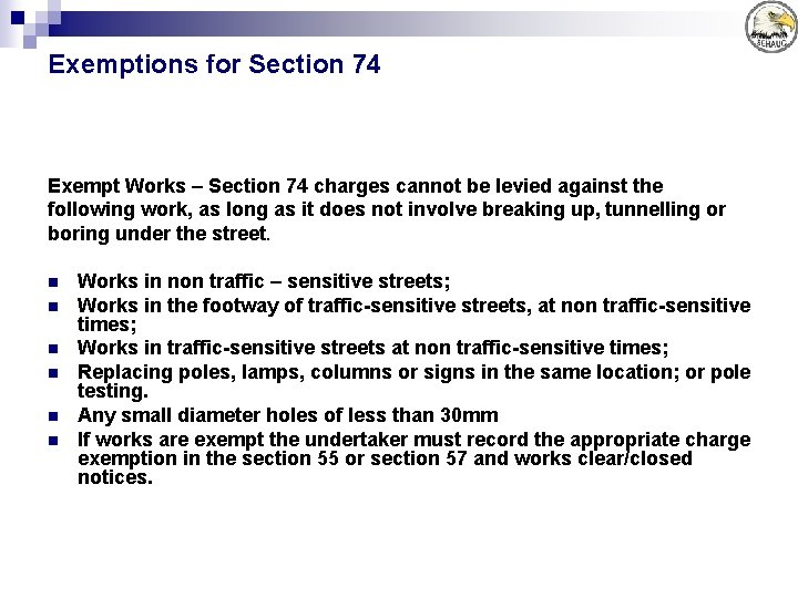 Proposed New Charges for Unreasonably Prolonged Occupation of