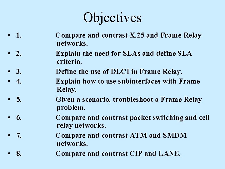 IT320 Chapter 10 Packet Switching Networks Objectives 1