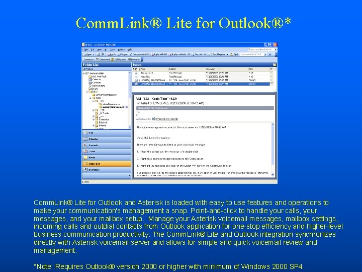 Comm Link Lite for Outlook and StandAlone Version