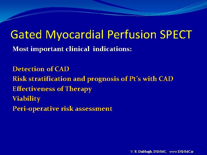 Nuclear Cardiology MPS Clinical Application a brief review