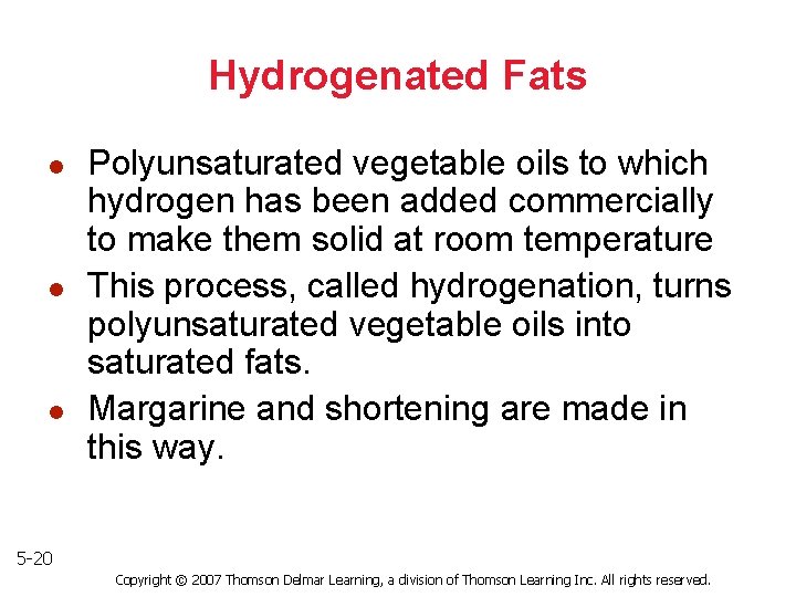 5 Lipids or Fats Objectives l l State