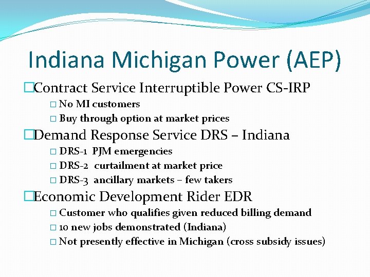 MEGA Electric Utility Tariff Measures For Large Industrial