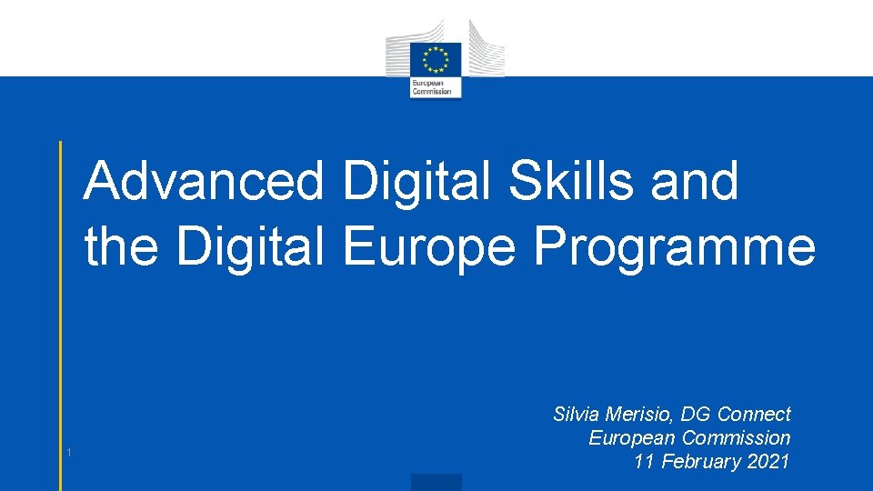 Advanced Digital Skills and the Digital Europe Programme