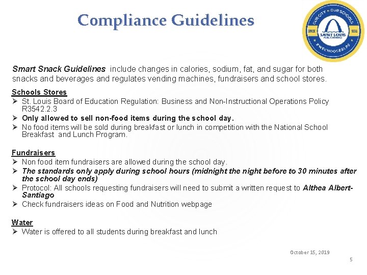 Food and Nutrition Services FNS Update Presented by