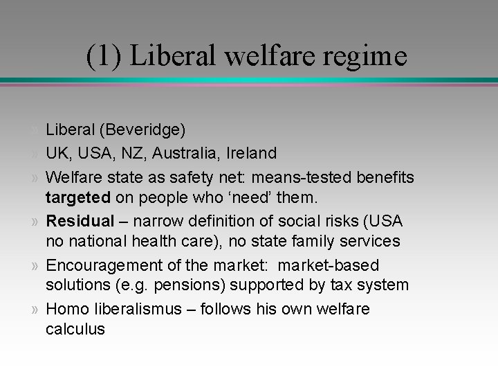 Welfare states and inequalties University of Castellanza Session