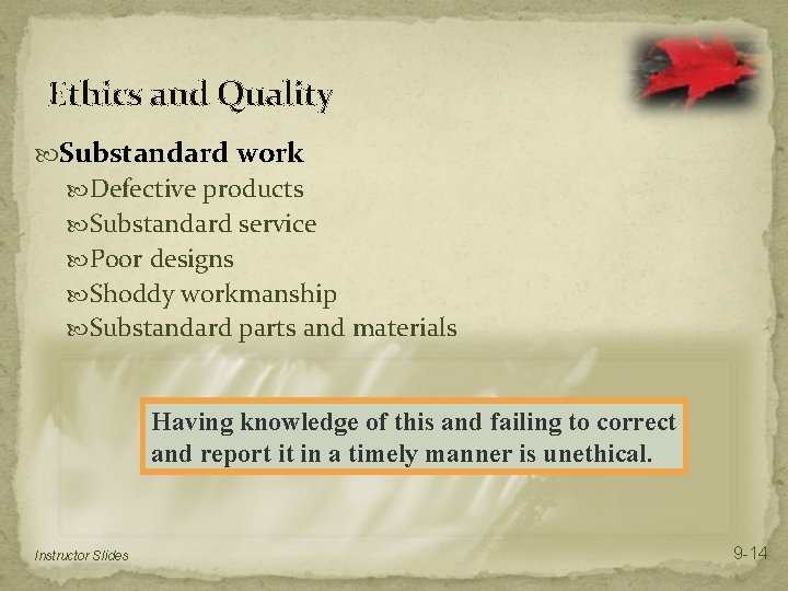 Chapter 9 Management of Quality Mc GrawHillIrwin Copyright