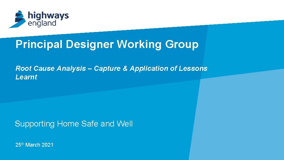 Principal Designer Working Group Root Cause Analysis Capture