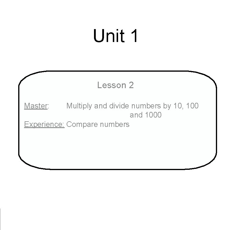 Unit 1 Lesson 2 Master Multiply and divide