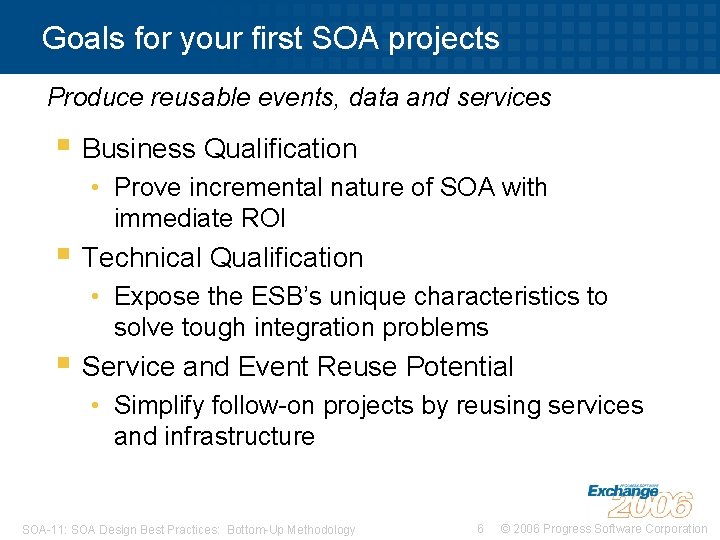 SOA11 SOA Design Best Practices BottomUp Methodology using