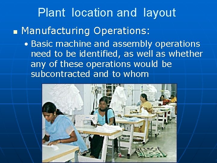 Lecture 10 UNIT SEVEN OPERATIONS MANAGEMENT OPERATIONS MANAGEMENT