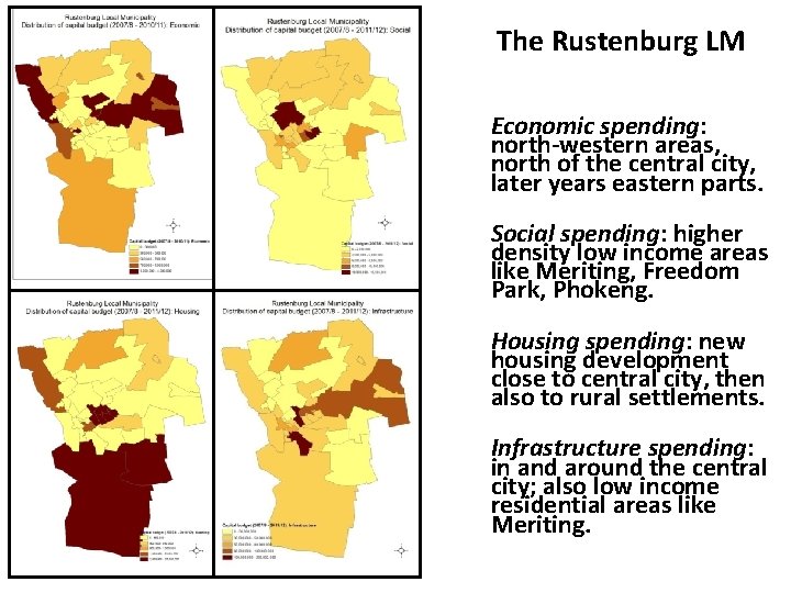 The reshaping of urban structure in South Africa