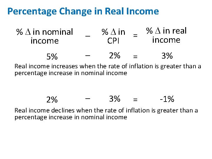 Inflation Inflation An increase in the general average