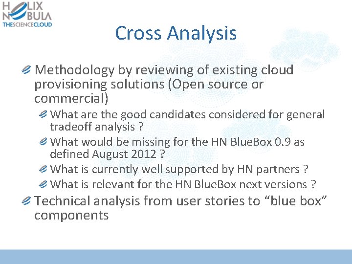 Tech Arch Proposal for a Federated Cloud Building