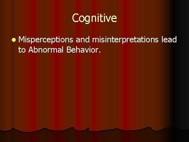 Perspectives What causes abnormal behavior No one is