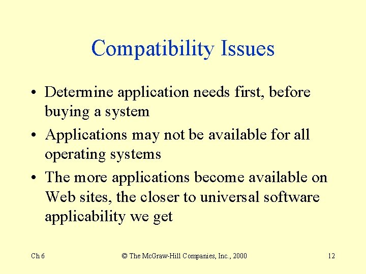Applications Software Chapter 6 The Users Tools Ch